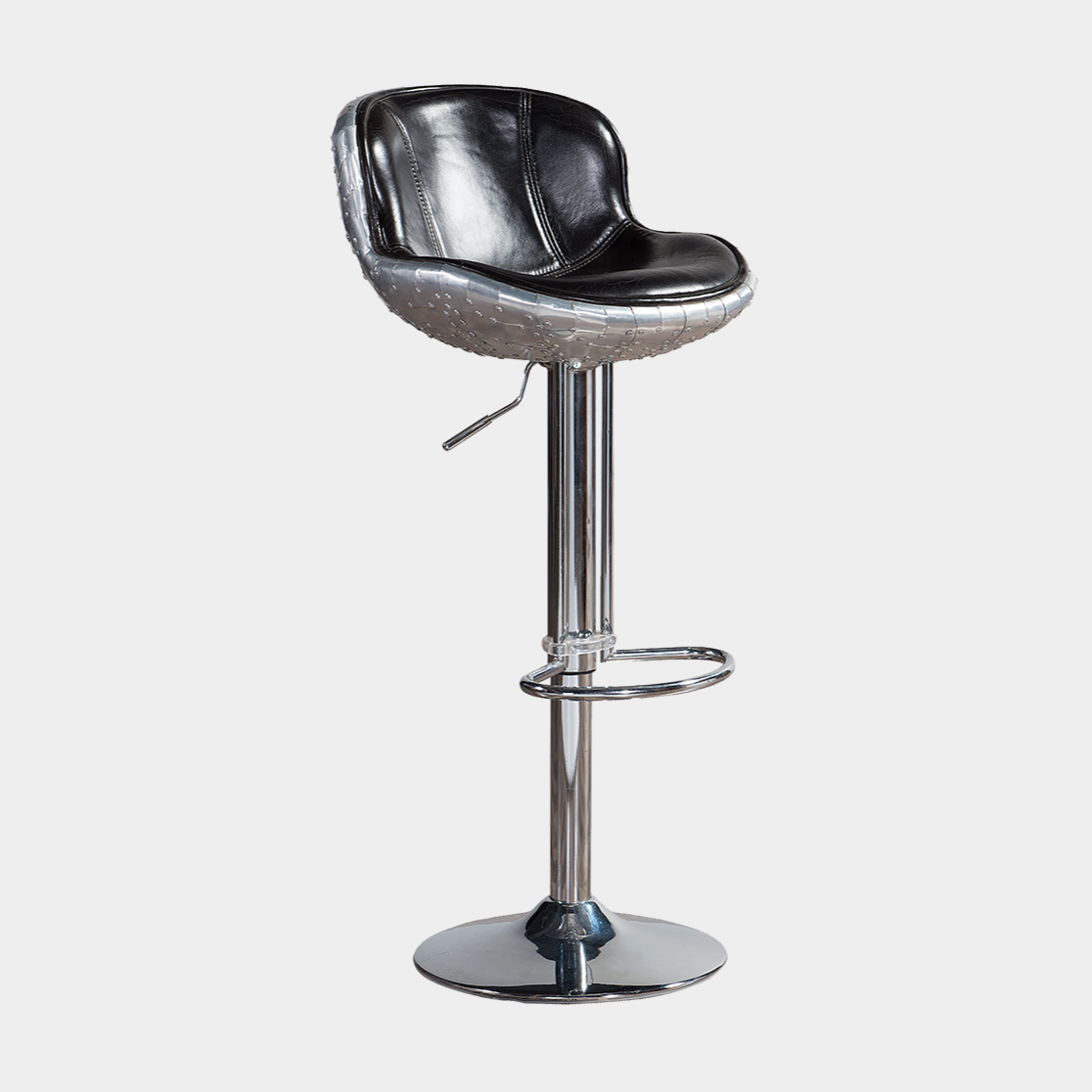 Banshee Bar Stool - Aero-aluminium and Brazilian leather – Spitfire ...
