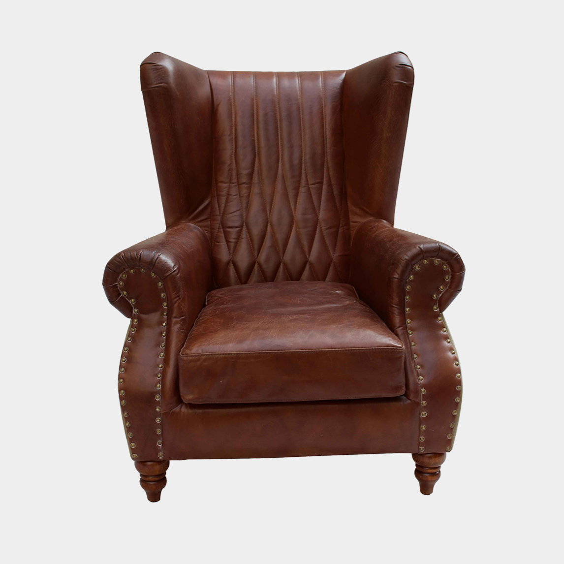 Spitfire Furniture | Harpoon Arm Chair - leather w/ quilted back rest