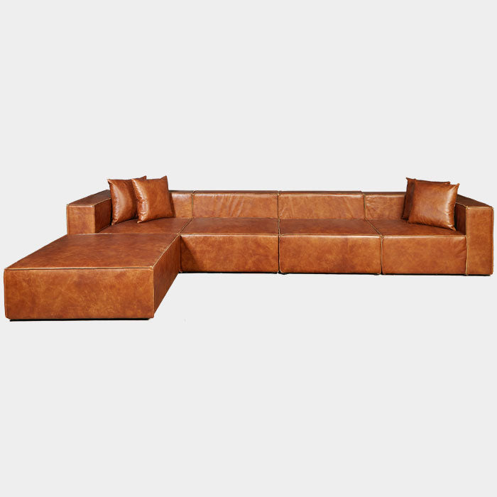 Spitfire Furniture | Hawker Modular Sofa – Vintage Brown Leather